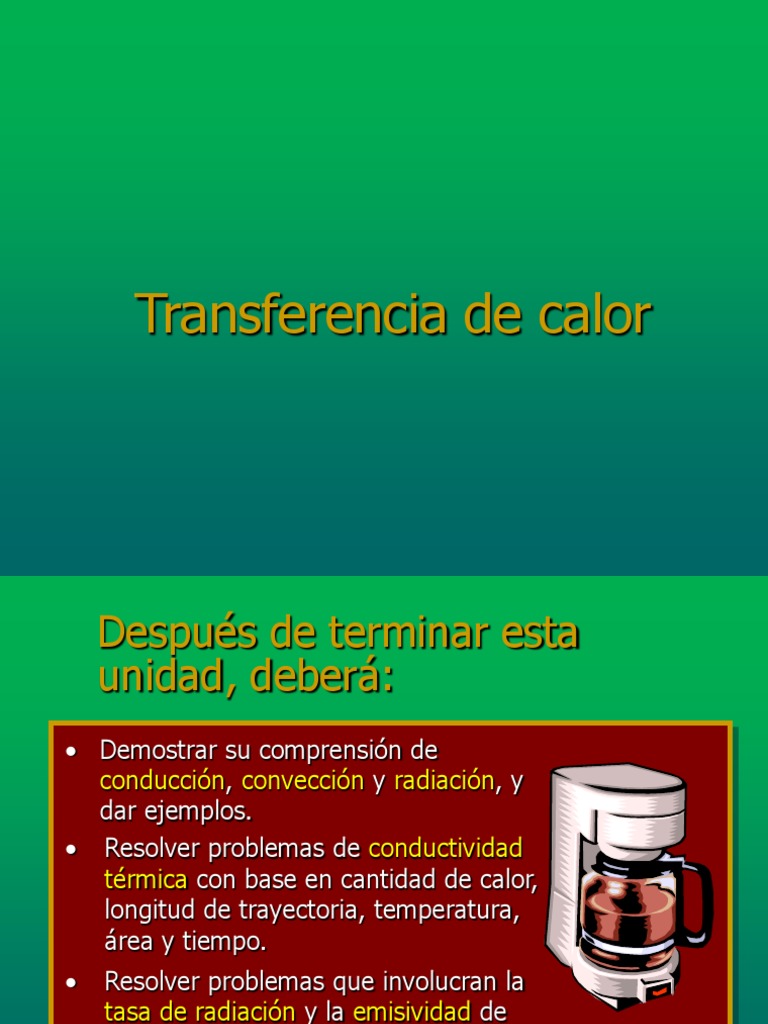 Transferencia de Calor | PDF | Conduccion termica | Convección