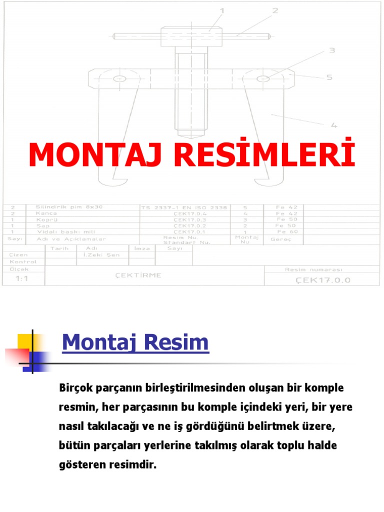 Konstrüksiyon Montaj Resmi | PDF