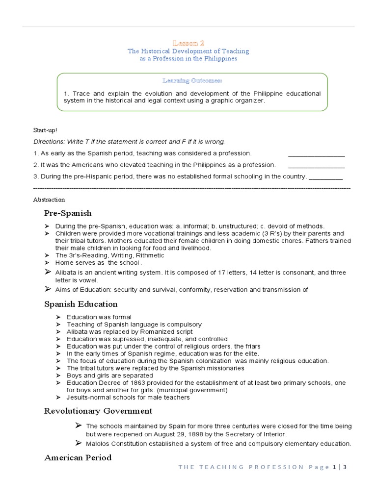 Pre-Spanish: Lesson 2 | PDF | Schools | Teachers