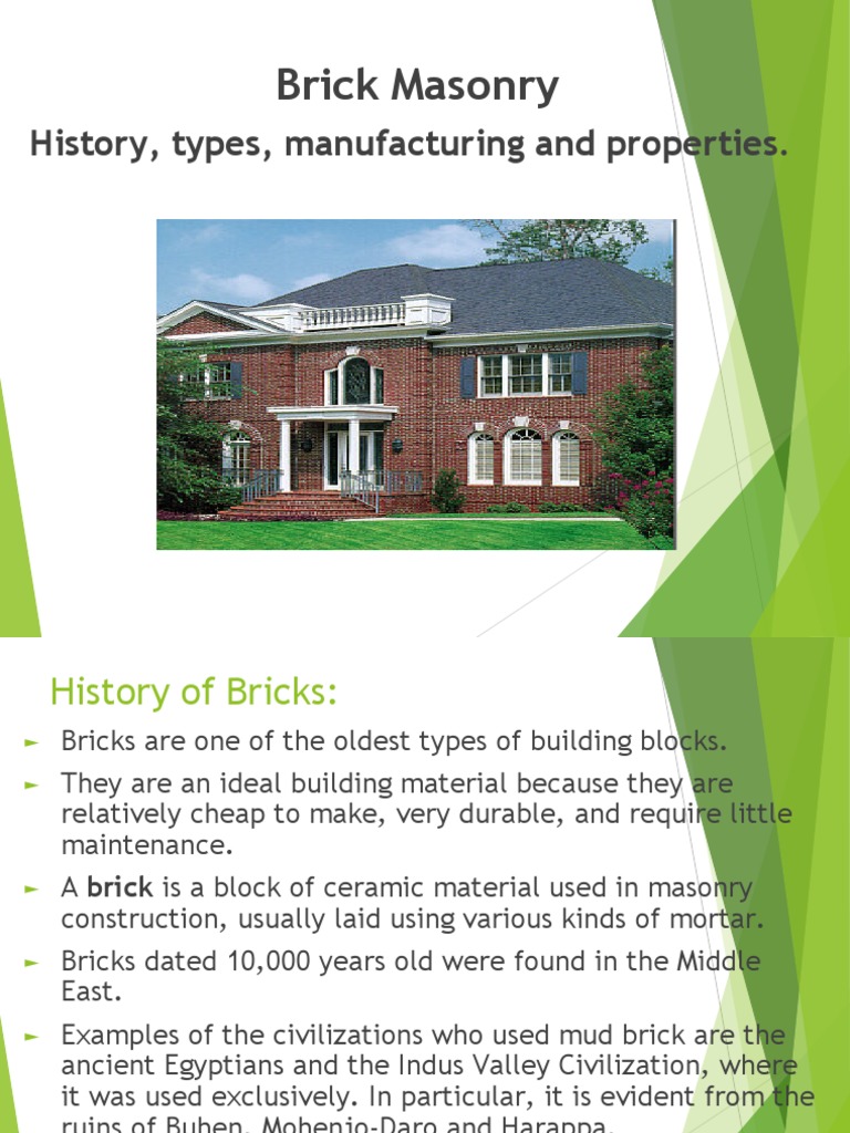 Brick - History, Manufacturing Types | PDF | Brick | Clay