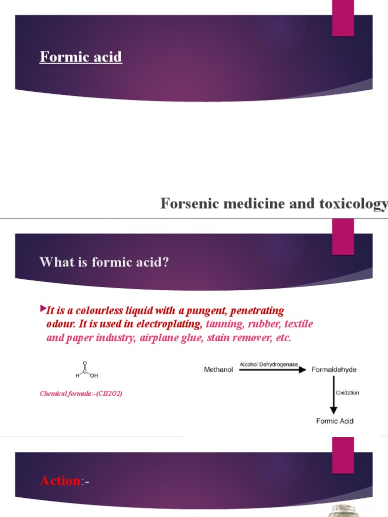 Formic Acid Poisoning and Treatment | PDF | Wellness