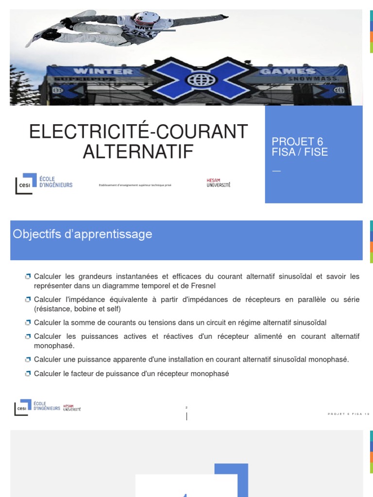 Electricité-Courant Alternatif | PDF | Courant alternatif | Puissance ...