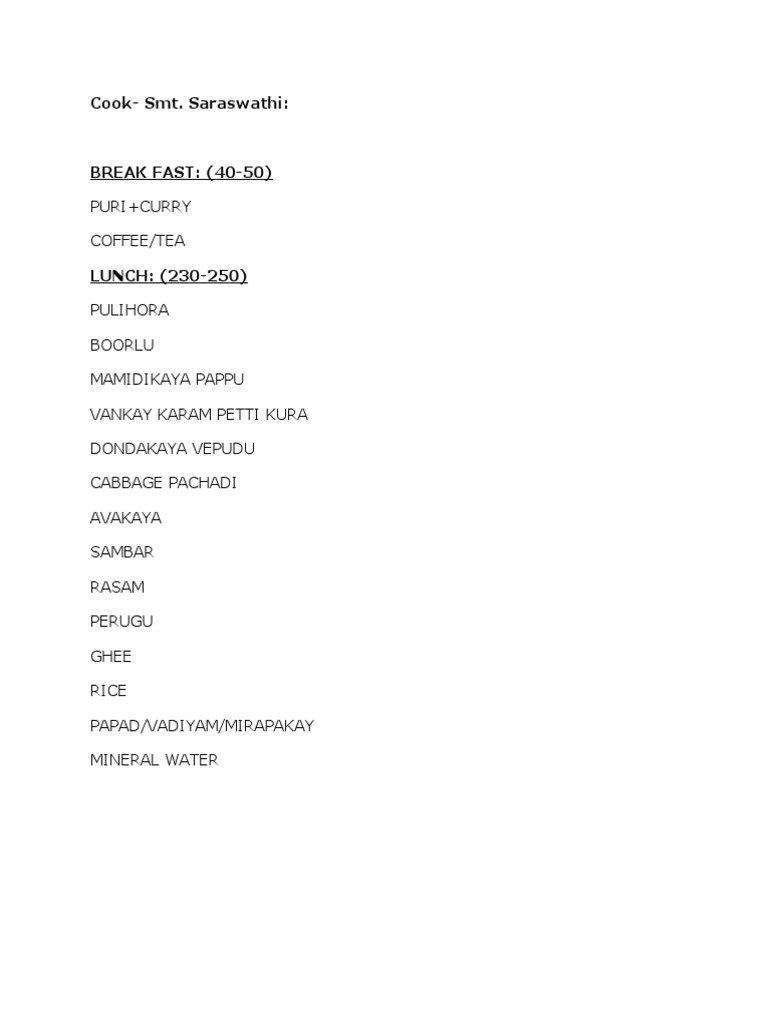 Boorlu Recipe in Traditional Meal Plan | PDF