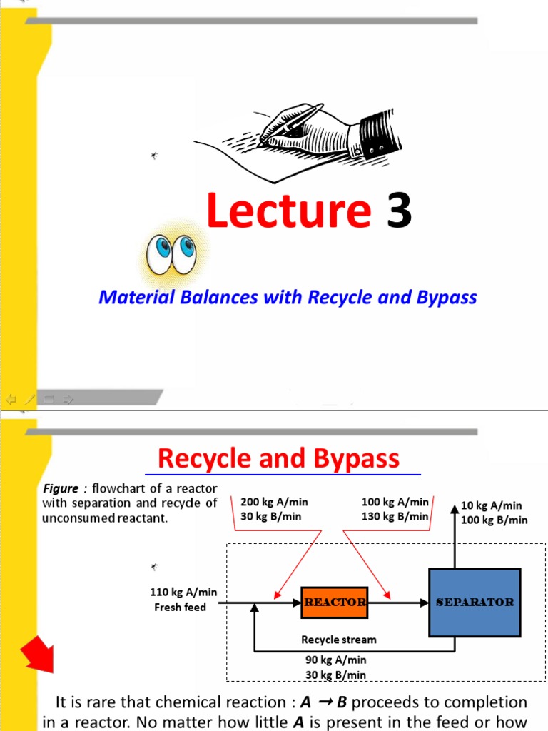 Mass and Energy Balances with Recycle | PDF | Chemical Reactor | Mole (Unit)