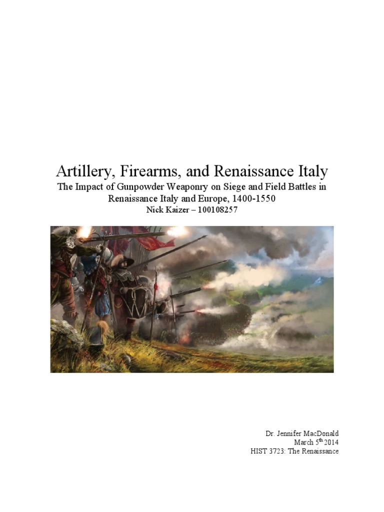 Artillery Firearms and Renaissance Italy | PDF | Fortification | Infantry