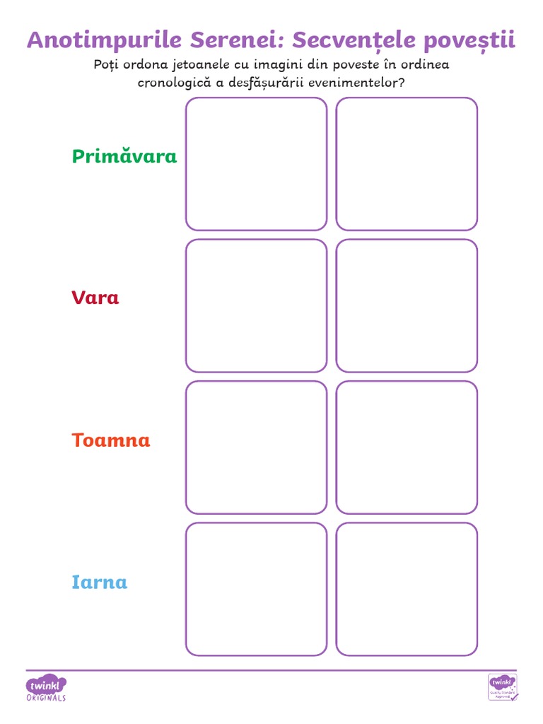 DLC 590 Anotimpurile Serenei Jetoane Pentru Ordonarea Secventelor Povestii - Ver - 2 | PDF