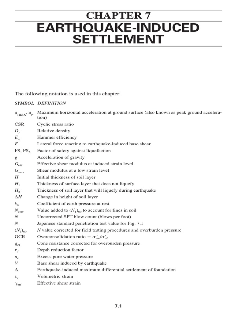 Earthquake-Induced Settlement Estimation Chart | PDF | Earthquakes ...