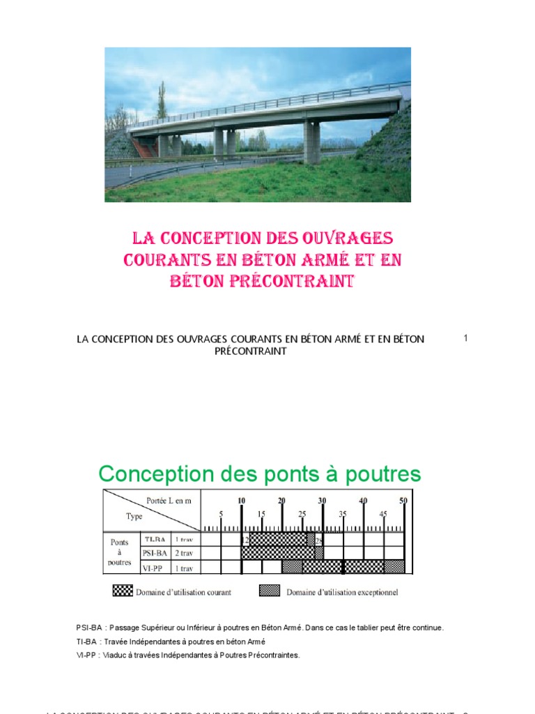 La Conception Des Ouvrages Courants en Béton Armé Et en Béton Précontraint | PDF | Pont | Béton armé