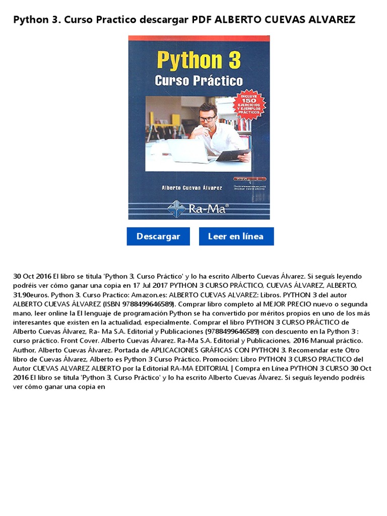 Python 3 Curso Practico Palg | PDF