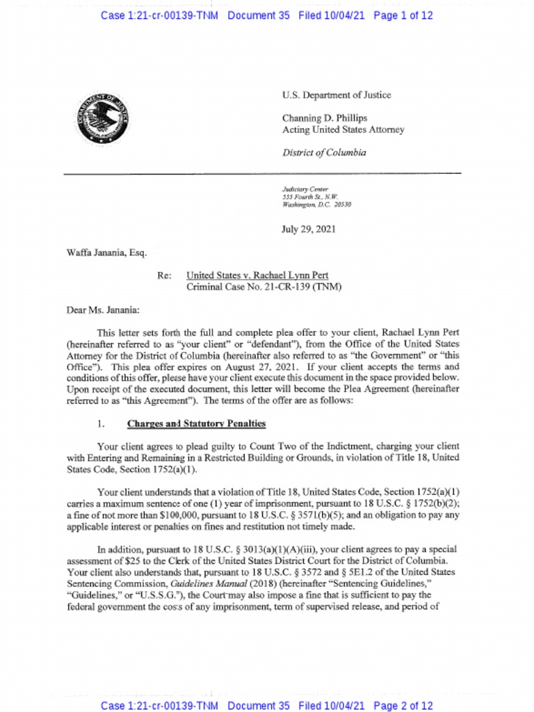 Rachael Pert Plea Ag | PDF