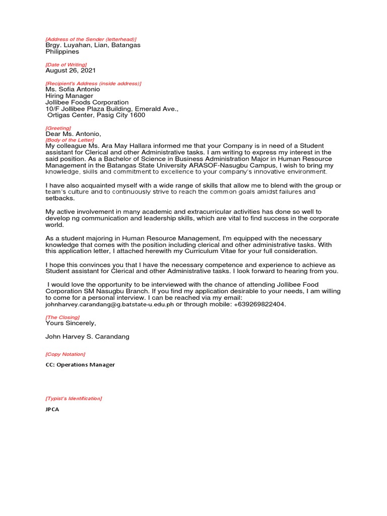 9 Elements of Business Letter PDF | PDF