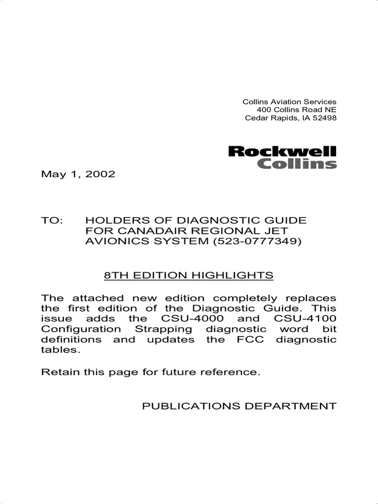 CRJ 200 - CL850 MDC Guide | PDF
