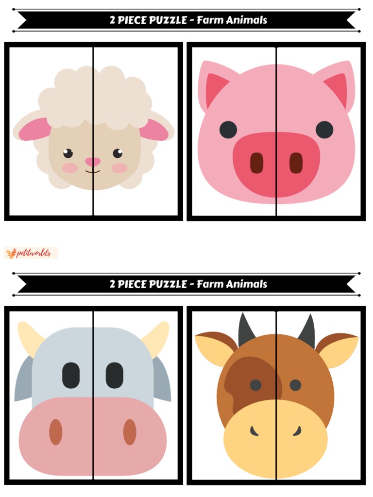 2 PIECE PUZZLE Animals-Farm | PDF