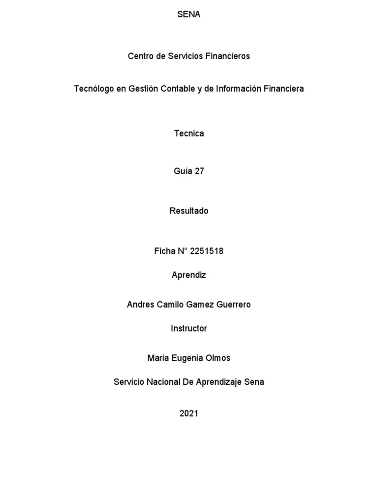 Actividades de Aprendizaje SENA: Camilo Gamez | PDF | Salario | Pensión
