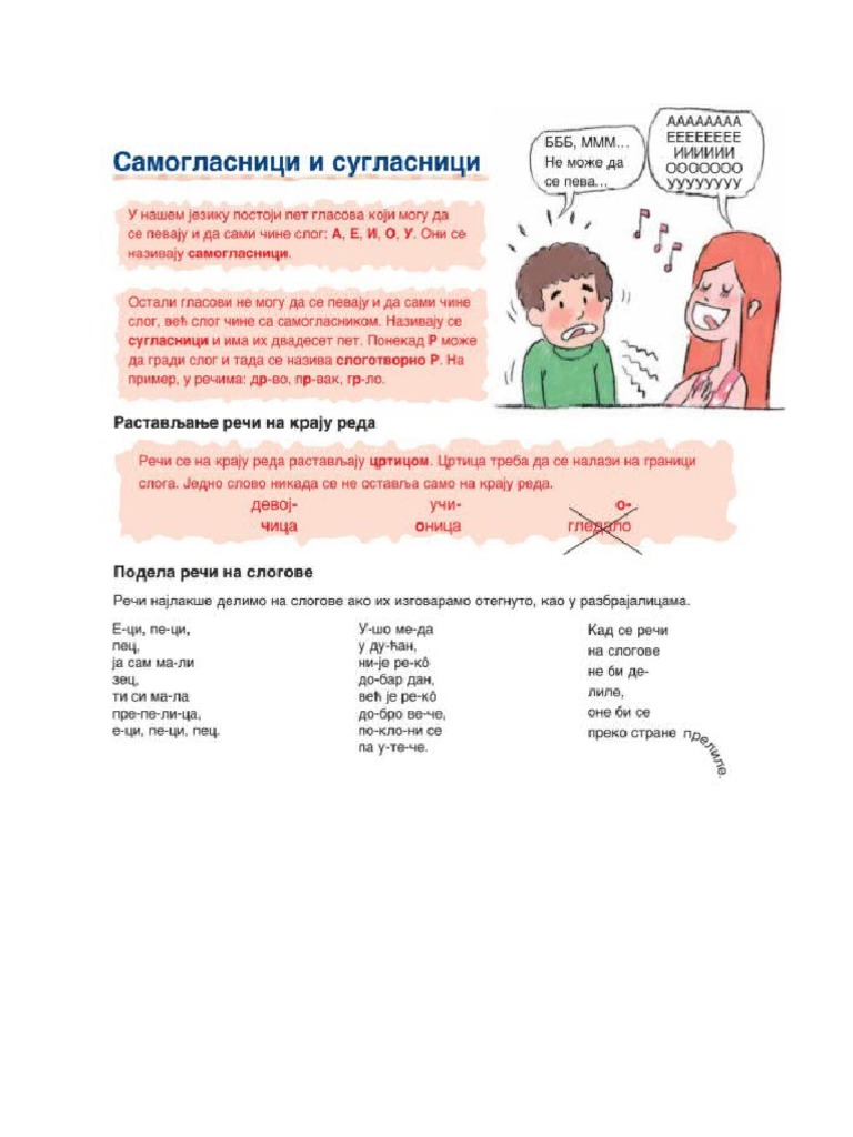 Samoglasnici I Suglasnici 1 | PDF