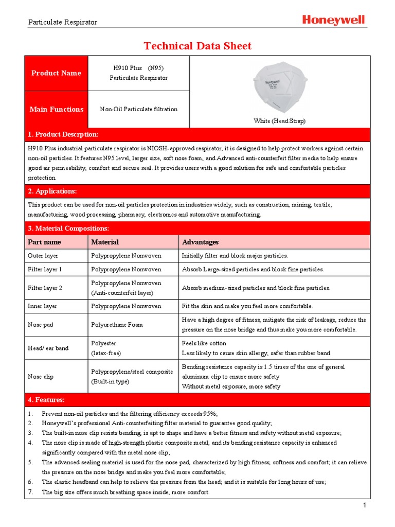 Technical Data Sheet: Product Name | PDF | Particulates | Materials