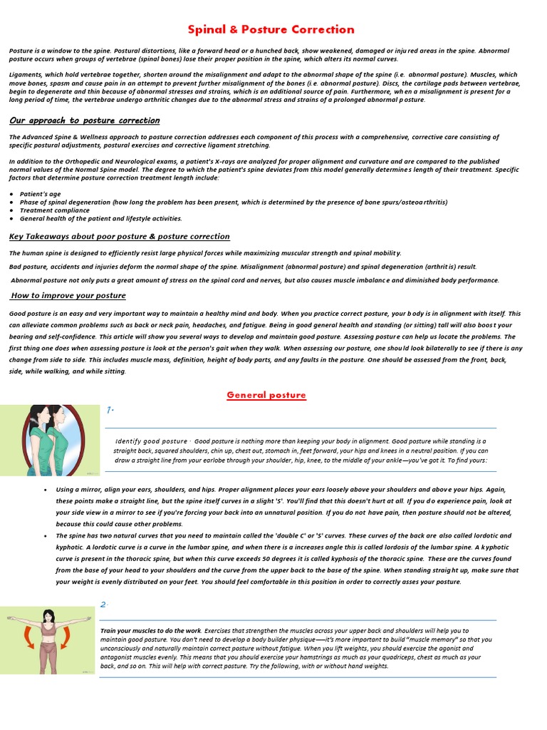 Posture Correction Techniques Explained | PDF | Physical Therapy ...