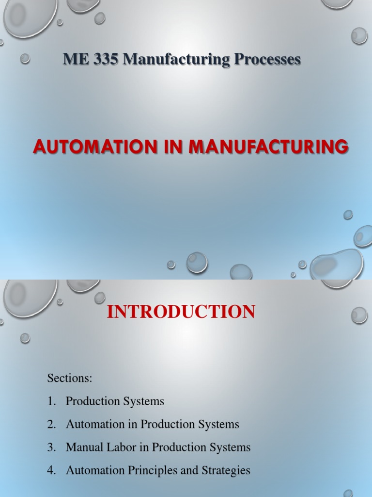 Automation in Manufacturing | PDF | Automation | Computer Aided Design