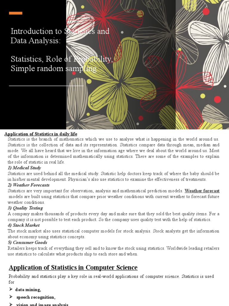 Introduction to Statistics and Probability | PDF | Statistics ...