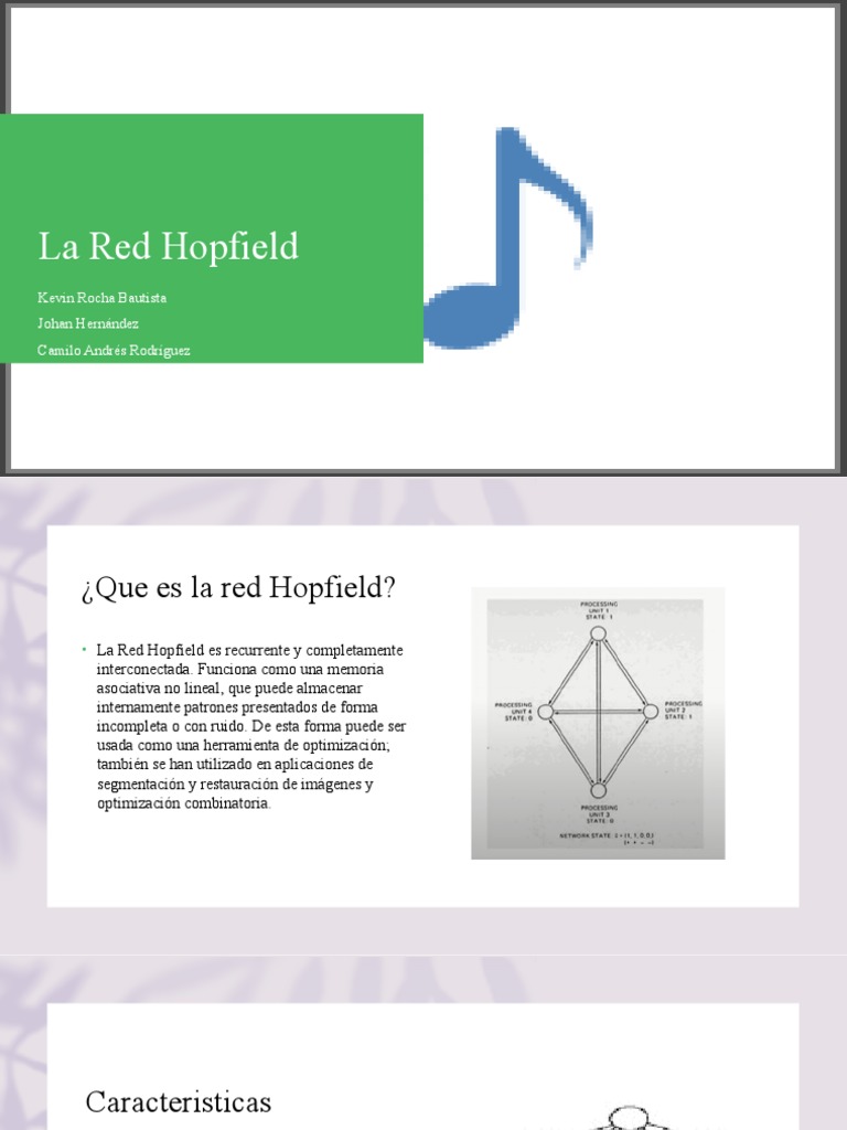 Red Hopfield | PDF | Algoritmos | Matemáticas Aplicadas