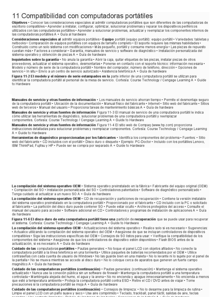 11 Compatibilidad con computadoras portátile1 | PDF | Hardware de la ...