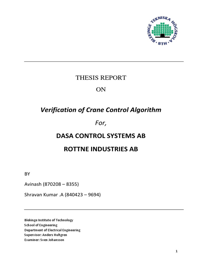 Dh Verification Of Crane Control Algorithm Pdf Cartesian Coordinate System Coordinate System