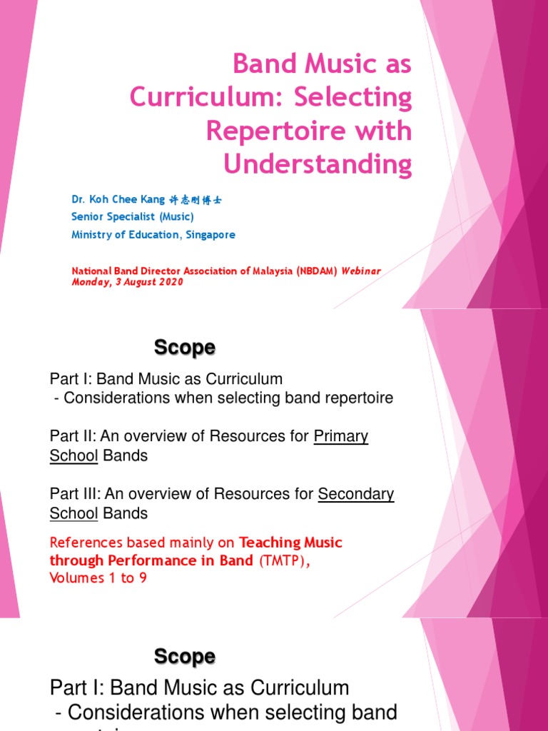 Band Curriculum: Repertoire Selection Guide | PDF | Curriculum | Composers