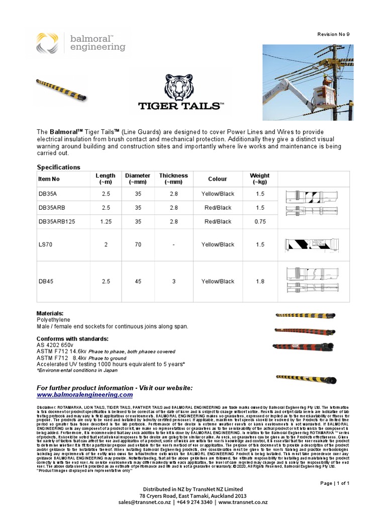(Line Guards) : Tiger Tails | PDF | Specification (Technical Standard)