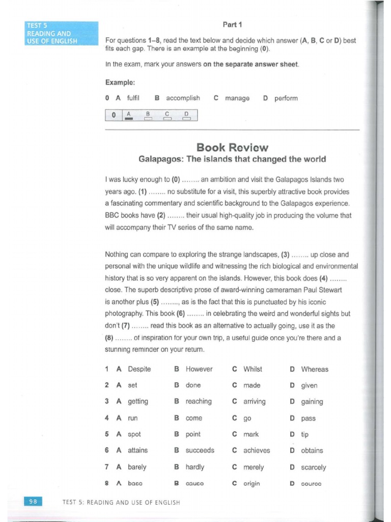 CAE Plus 2 Test 5 | PDF