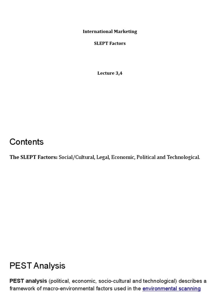 Understanding SLEPT Analysis Framework | PDF | Economies