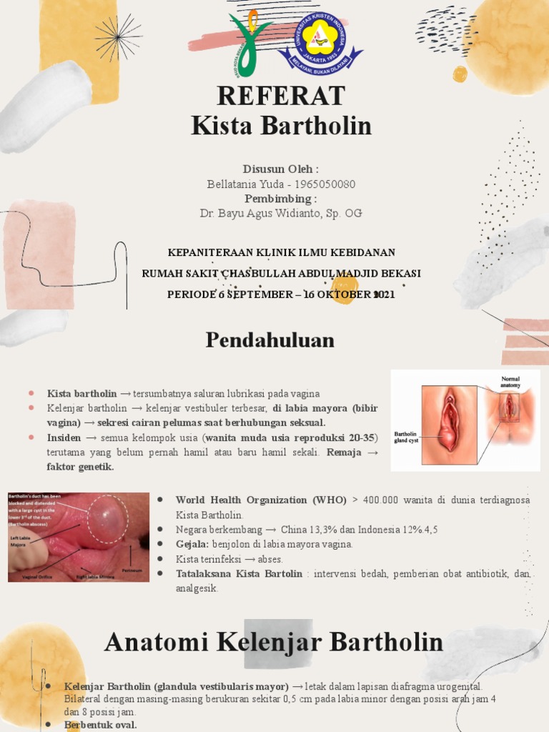 Referat-Kista Bartholin - Bellatania Yuda-1965050080 - UKI | PDF