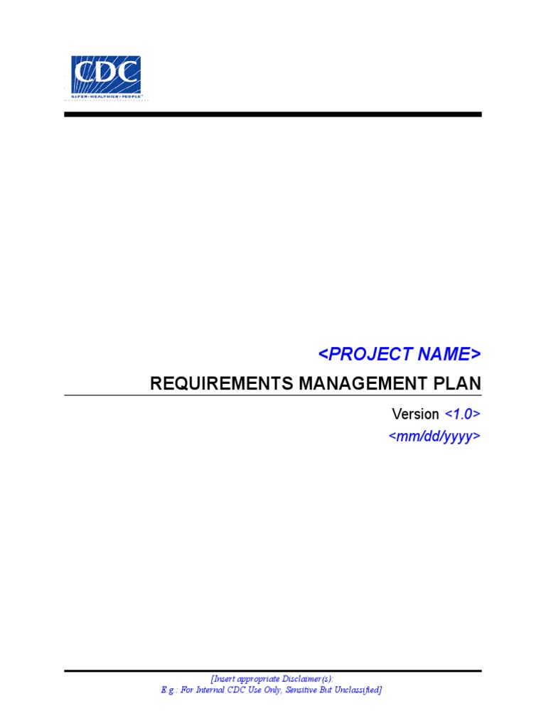 Requirements Management Plan Template | PDF | Product Lifecycle ...