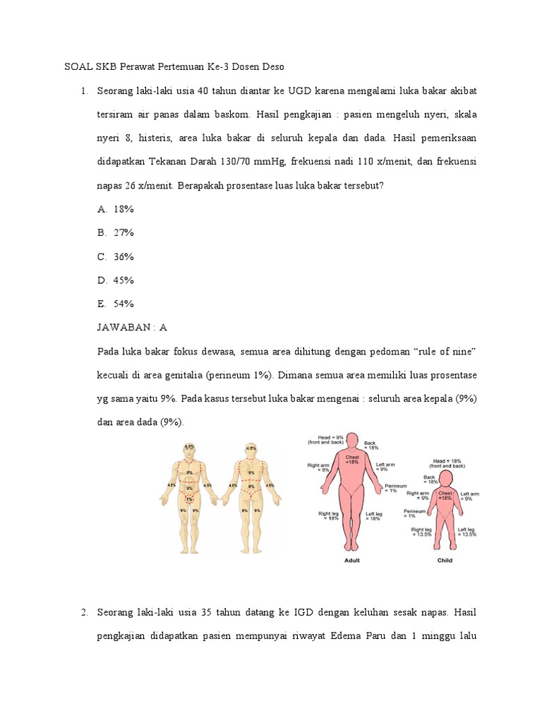 Latihan SOAL SKB Perawat Pertemuan Ke 3 | PDF