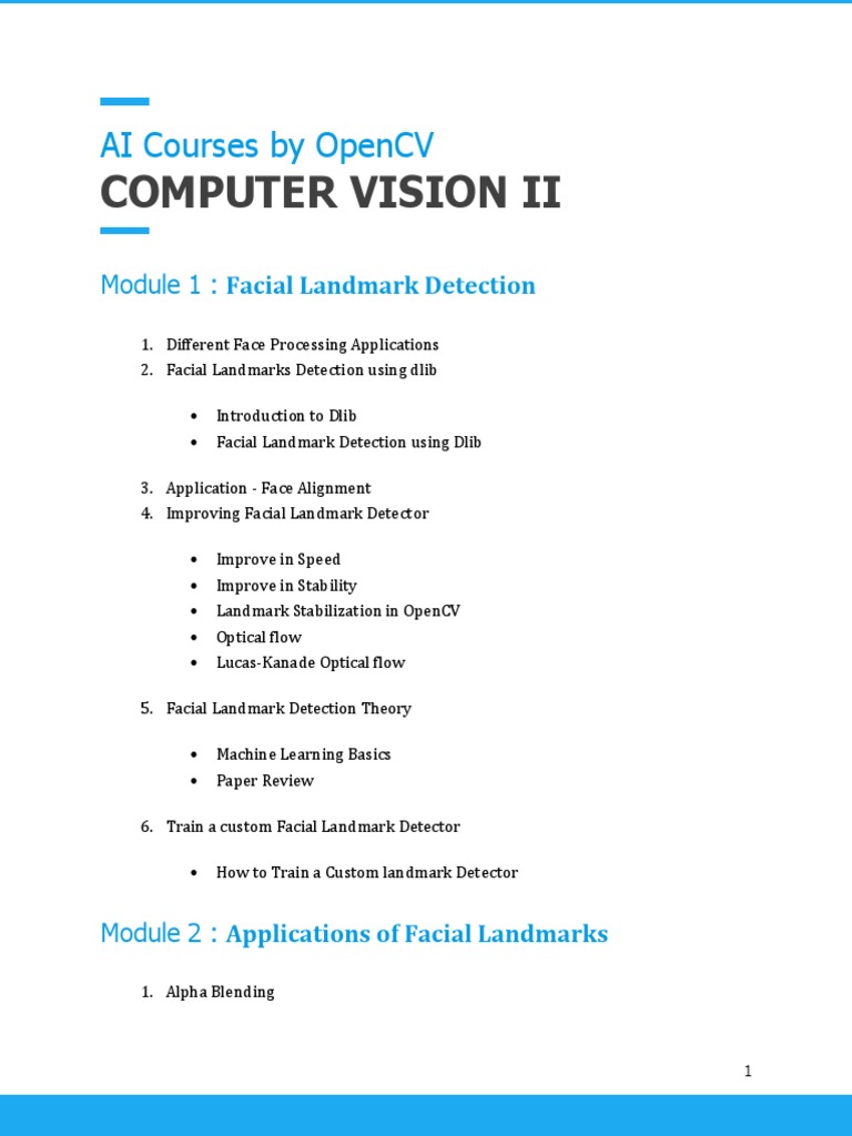 cv2 Syllabus | PDF | Optical Character Recognition | Deep Learning