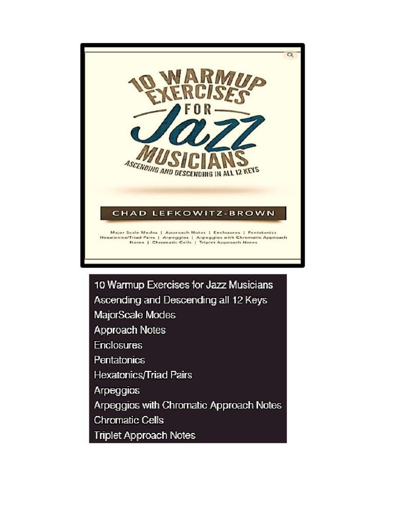 10 Warmup Exercises For Jazz Mucisians | PDF