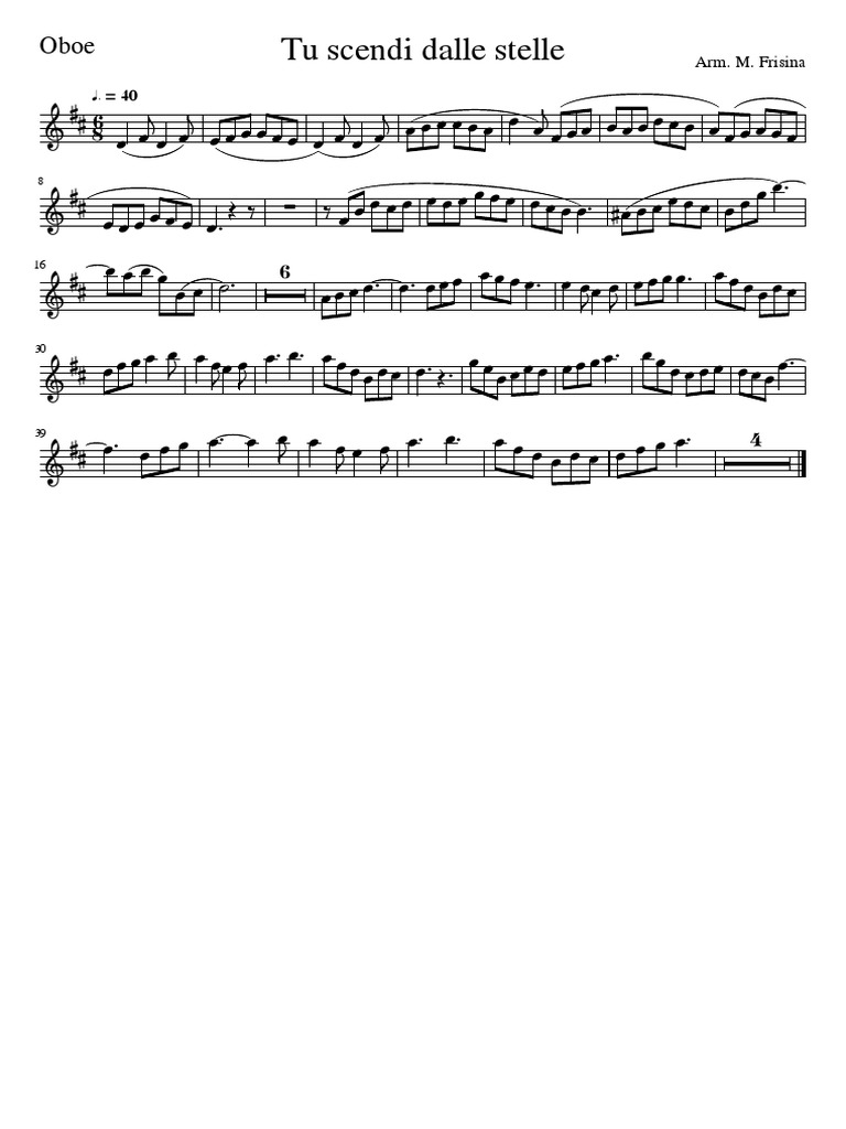 Tu Scendi Dalle Stelle - Oboe | PDF