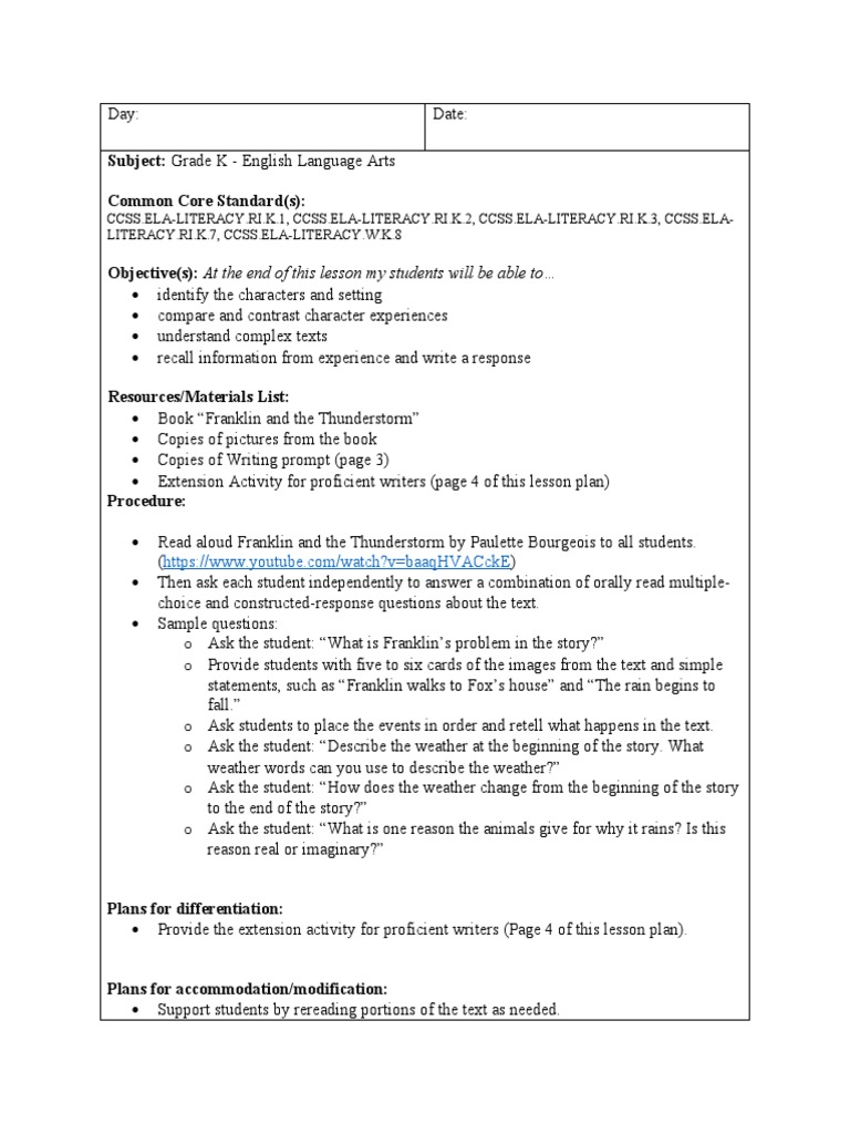 Lesson Plan Literacy | PDF | Reading Comprehension | Human Communication