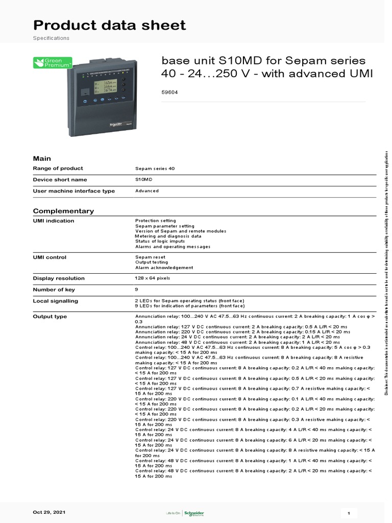 Sepam Series 40 - 59604 | PDF | Relay | Hertz
