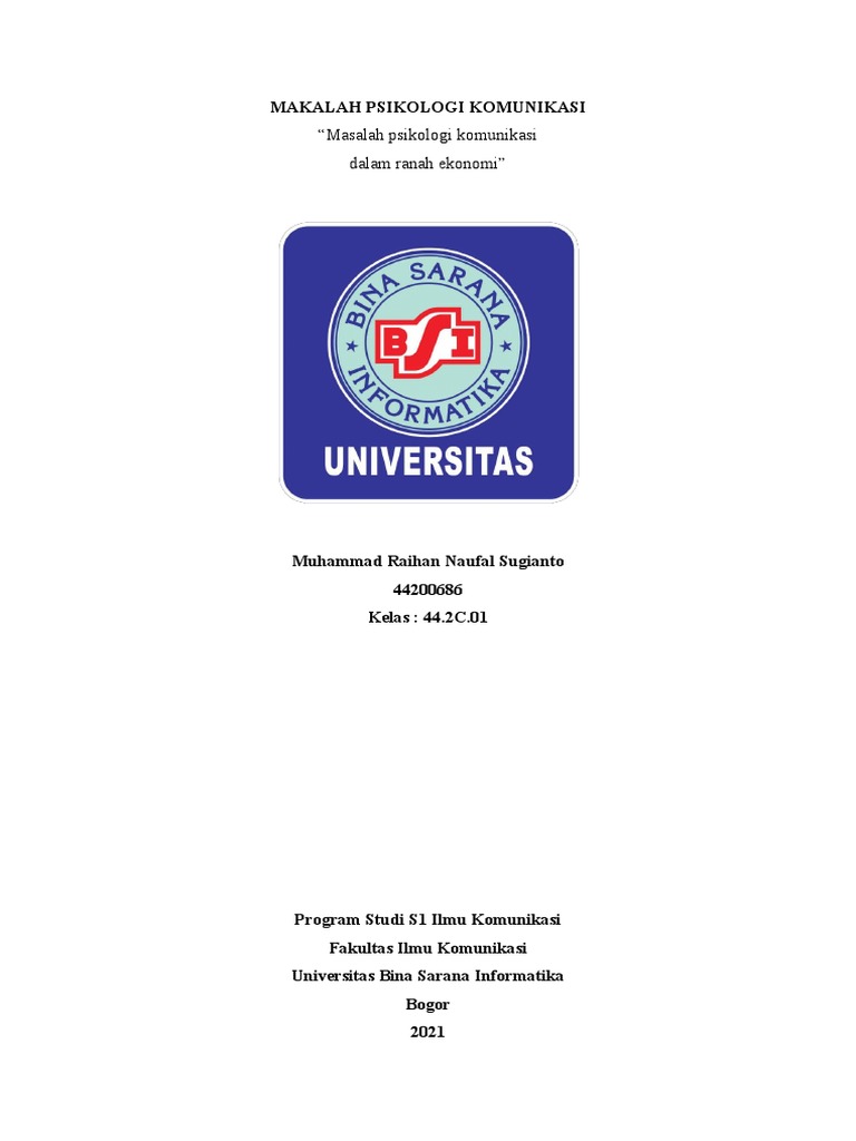 Naufal Raihan: Psikologi Komunikasi | PDF | Sains & Matematika
