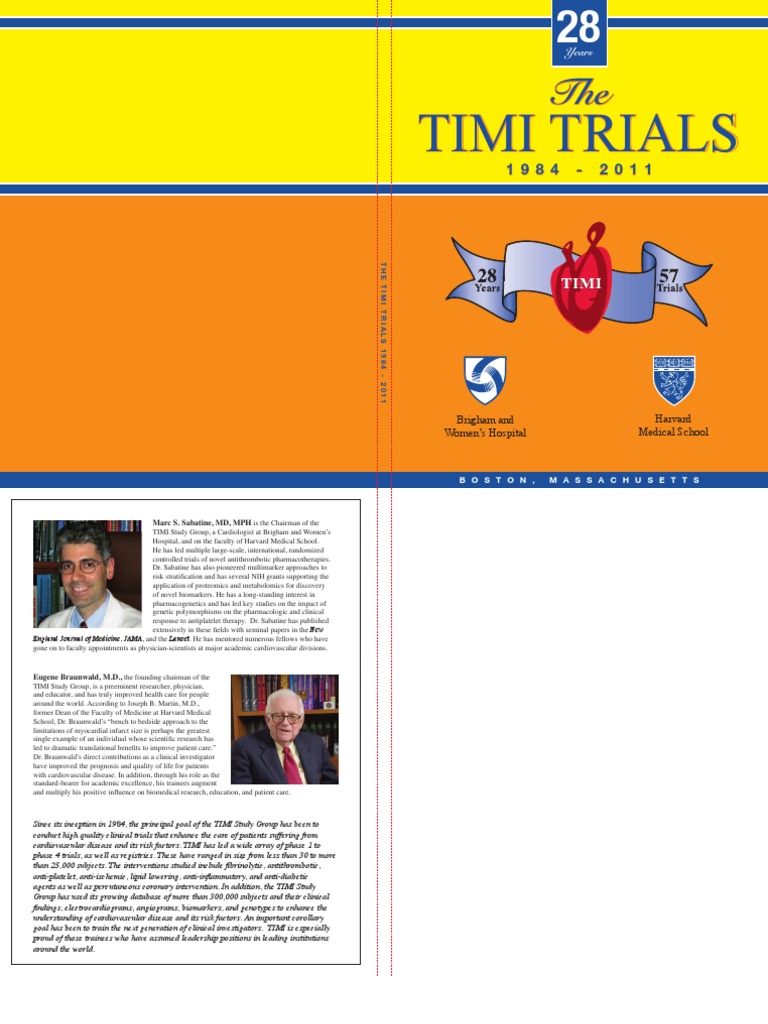 TIMI Trials Book - 1984-2011 | PDF | Diseases And Disorders ...