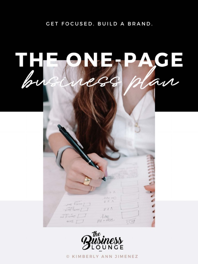1-Page Business Plan Template | PDF | Career & Growth | Business