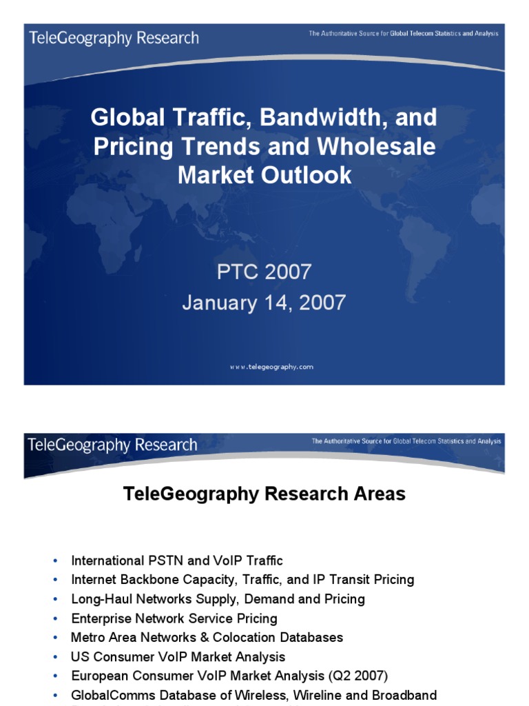 TeleGeography PTC 2007 | PDF | Peer To Peer | Voice Over Ip