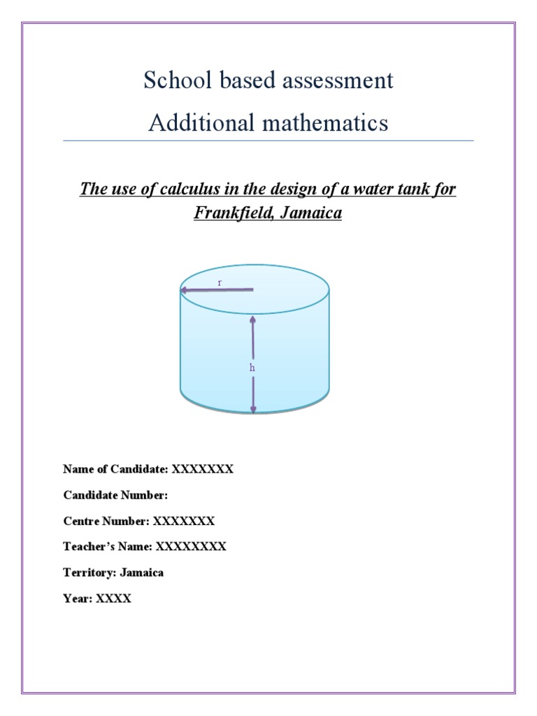 Add Math Sba | PDF | Area | Pi