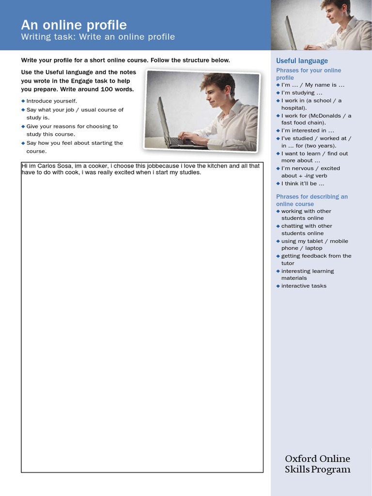Online Profile Writing Guide | PDF | Applied Psychology | Education Theory