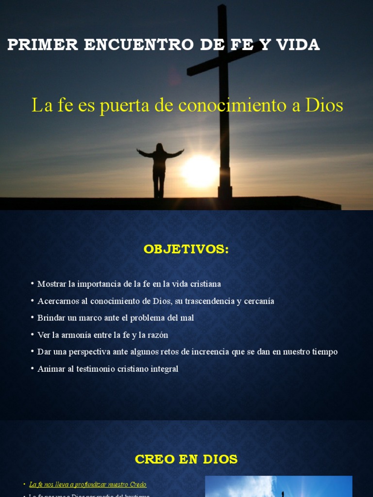 Primer Encuentro de Fe y Vida | PDF | Dios | Fe