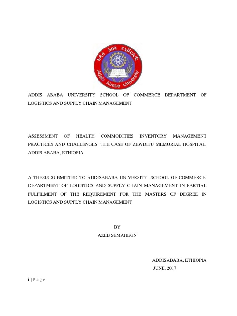 Azeb Semahegn | PDF | Inventory | Supply Chain