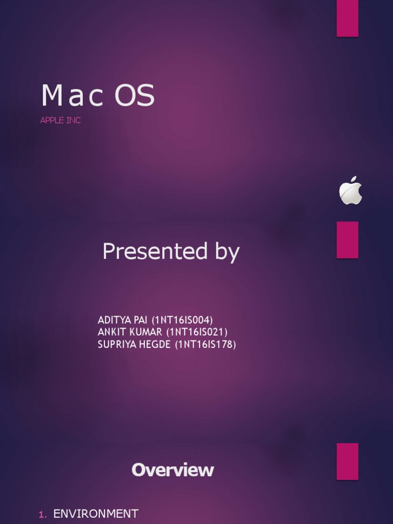 Mac Os Presentation | Download Free PDF | Operating System | Mac Os