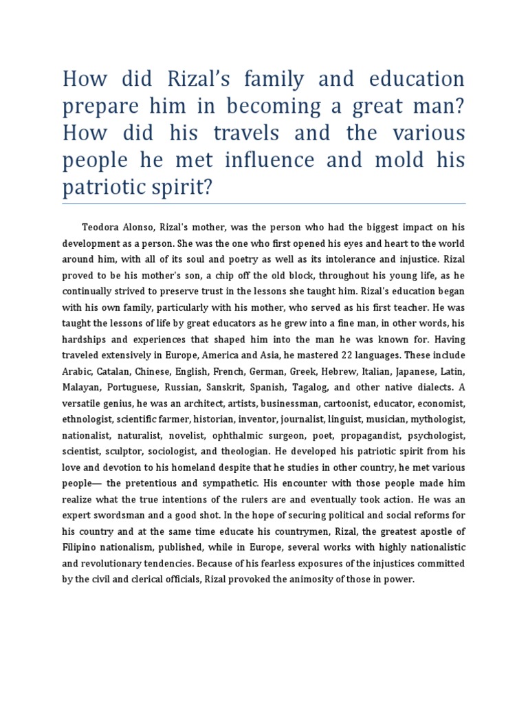 ACTIVITY 2 - Life and Works of Rizal | PDF | Philippines | Nationalism
