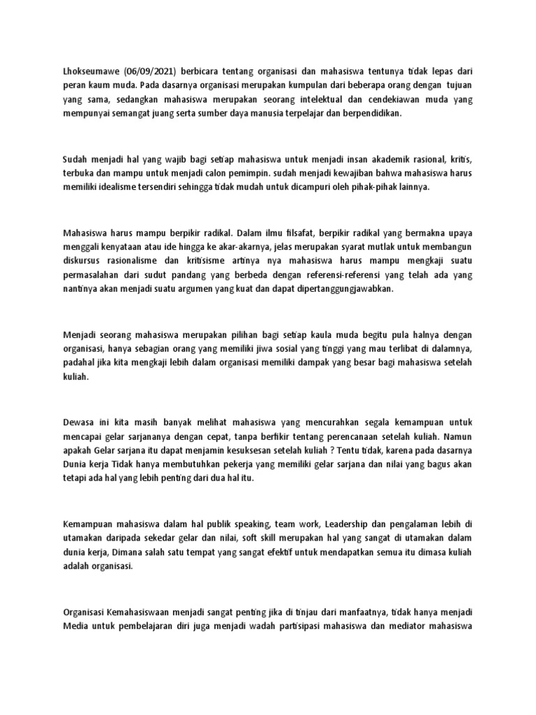 Opini Mahasiswa | PDF