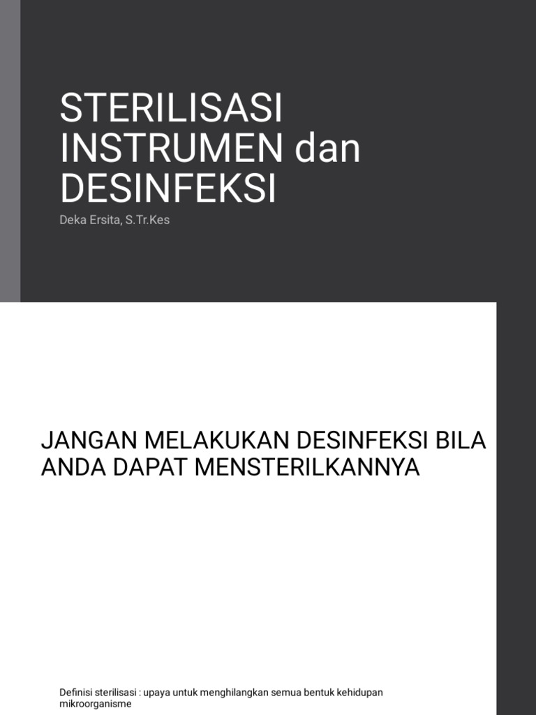 Sterilisasi | PDF | Griya & Taman | Sains & Matematika